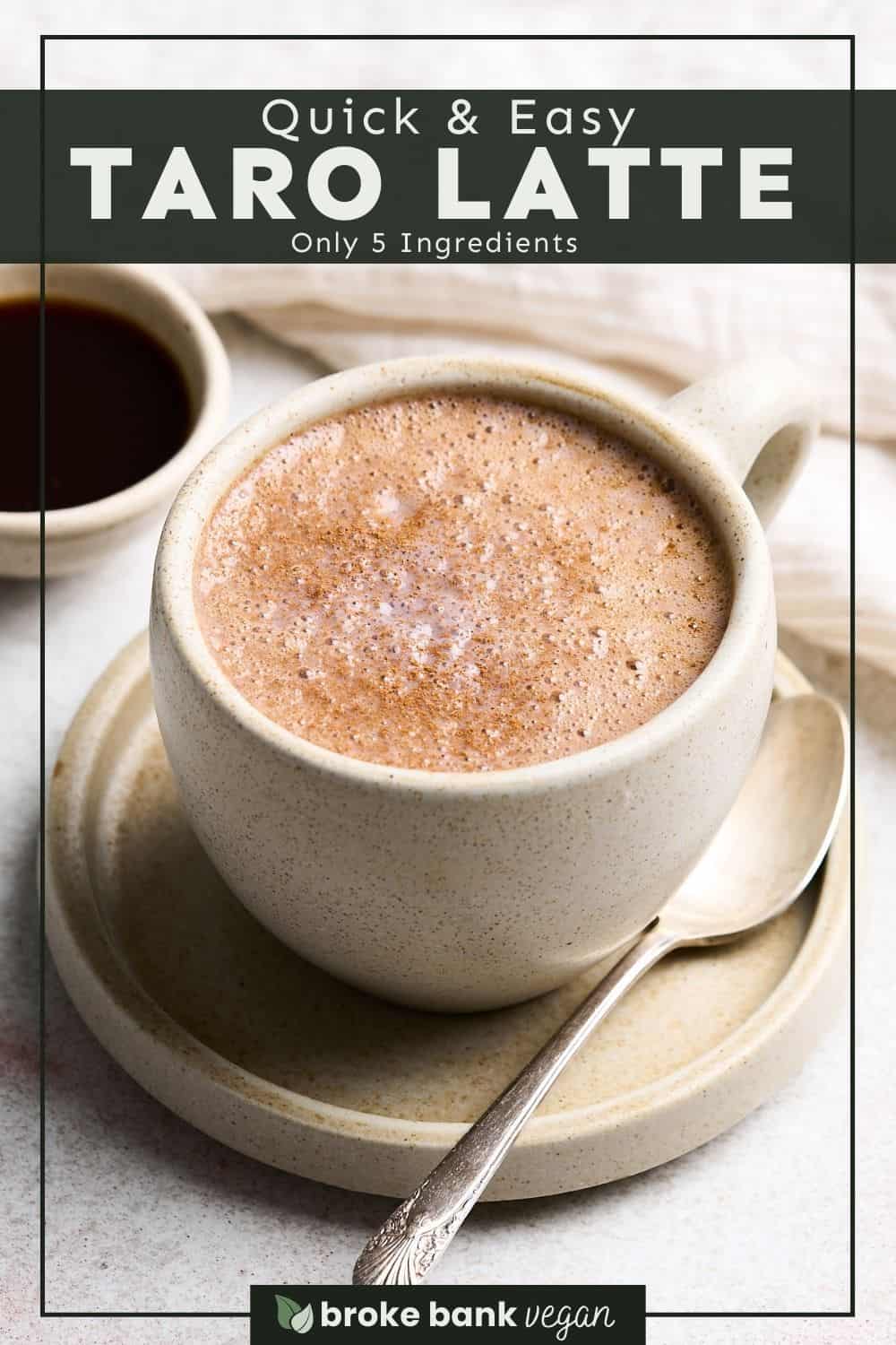Taro Latte (5 Ingredients)